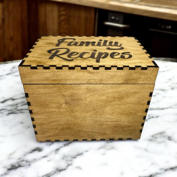 Recipe Box SVG + Ai Laser Cut Files -- INSTANT DOWNLOAD - Etsy