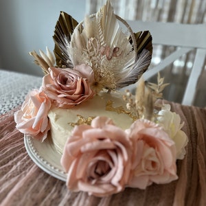 Baby Cake Topper/palm/dried Palm Topper/pampas/cake Pick/oh - Etsy