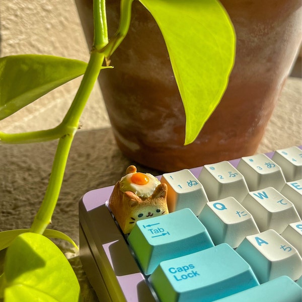 Matcha Milk Tea Key Caps Green Cat Key Caps Artisan Key Cap Kawaii ...