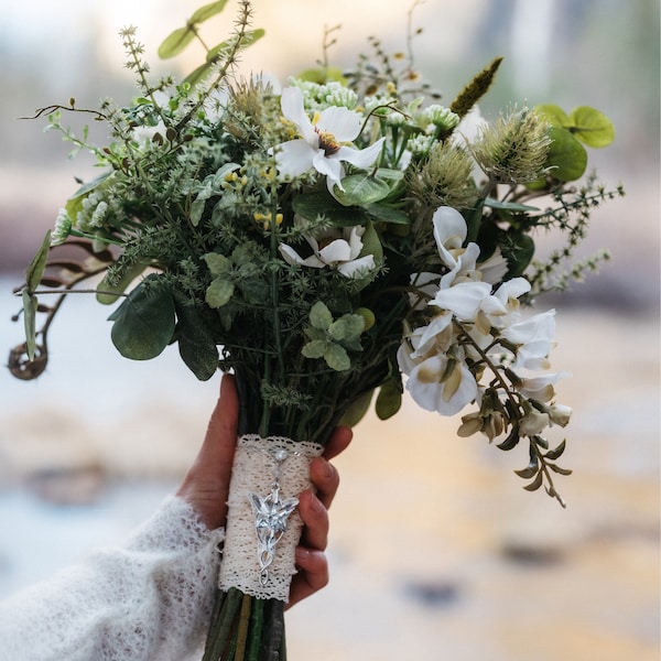 Fairycore Dried Flower Crown REAL Eucalyptus & Statice Faux Blooms ...