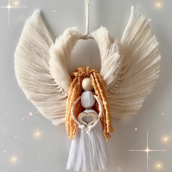 Macrame ANGEL Video TUTORIAL/PATTERN, Beginner Friendly, Step by Step Instructions, Macrame Doll ...