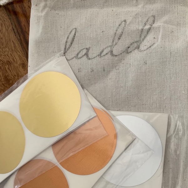 Foil Stickers, Round Metallic Stickers, Silver Stickers, Gold Stickers ...