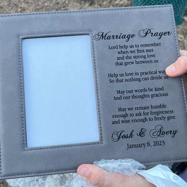Marriage Prayer Picture Frame | Religious Wedding Picture Frame ...
