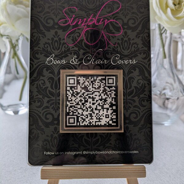 Mini QR Code Social Media Display Sign Facebook, Instagram, Business ...