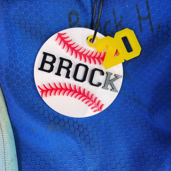 Baseball Bag Name Tags | Sport Keychains | Personalized Sports Keychain ...