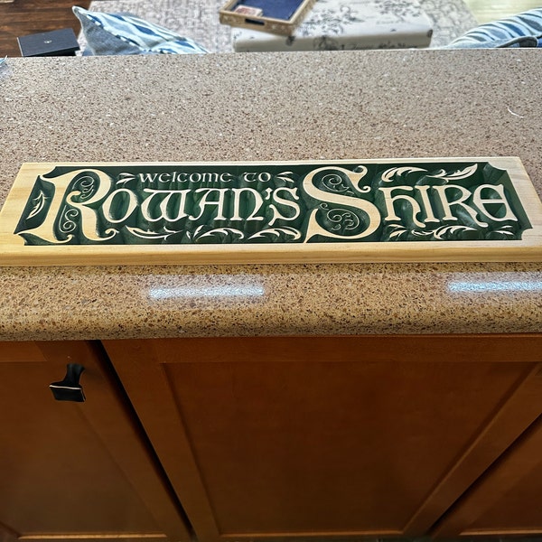 Welcome to the Shire Engraved Sign - Etsy