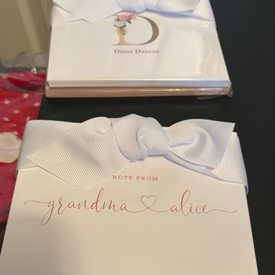 Personalized Script Thank You Cards Thank You Notes Flat or Folded ...