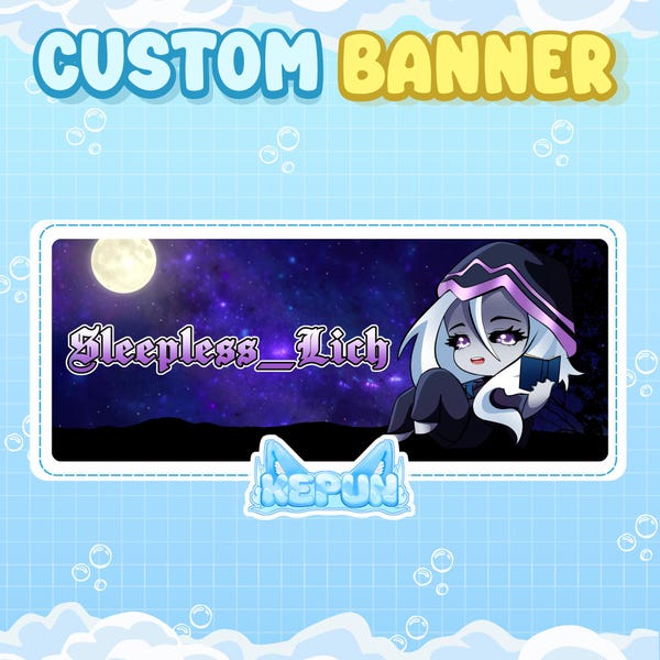 Custom Twitch Banner | Custom Chibi Cute Banner | Twitch Banner ...