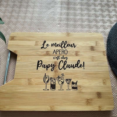 Planche à découper papy personnalisé / planche apéro papy/ cadeau fête ...