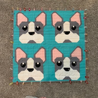 Boston Terrier Dog Puppy Quilt Block PDF Pattern Includes Instructions ...