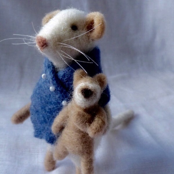 Handmade Needle Felted Mice , Whimsical Gifts , Adorable Decor and ...