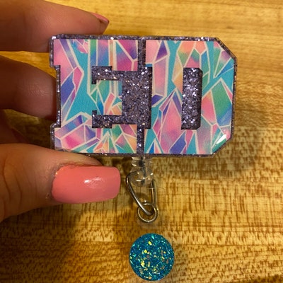 Sparkly Microscope Badge Reel Education Badge Reels Science - Etsy