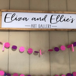 Kids Art Gallery Sign, Childrens Art Display Sign, Playroom Art, Kids ...