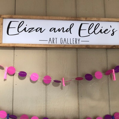 Kids Art Gallery Sign, Childrens Art Display Sign, Playroom Art, Kids ...