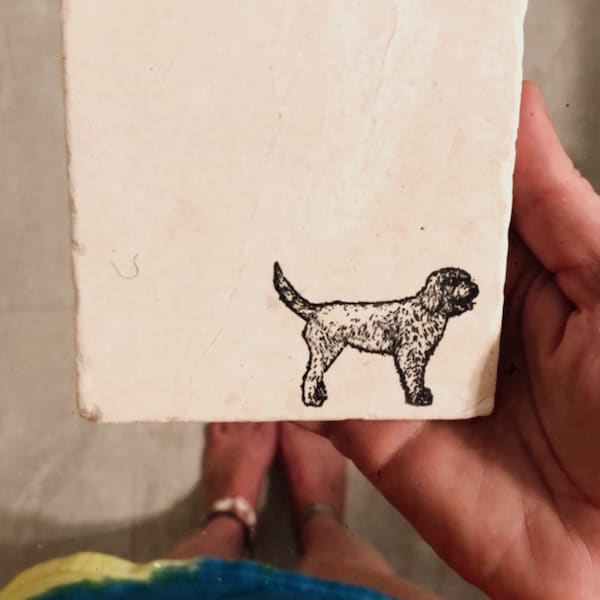 Goldendoodle Marble Coaster Set- Goldendoodle Gift- Labradoodle ...