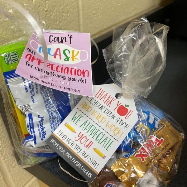 Teacher Appreciation Gift Tag, Thank You Gift Staff School Pto Pta ...