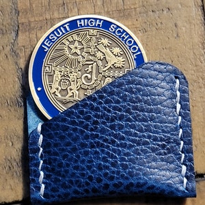 Challenge Coin Holder/sleeve Choice of Leather and Thread - Etsy