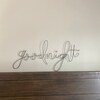 Goodnight Sign Wire Words design 1 bedroom Sign Headboard - Etsy