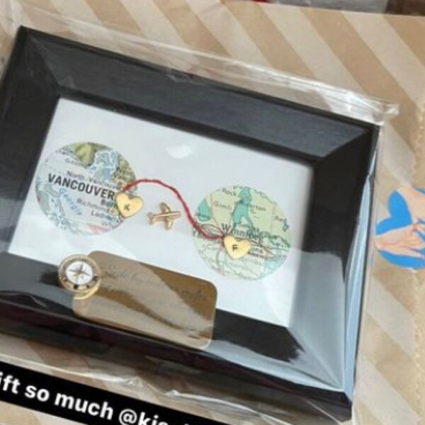 Long Distance Gift, Two Maps in One, Custom Map Gift, Maps in Frame ...