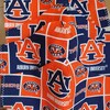 NCAA Auburn University Tigers Navy & Orange 100% Cotton College Logo ...
