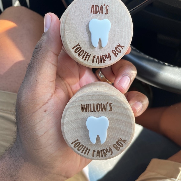 Tooth Fairy Box // Custom Engraved Wooden Tooth Fairy Box // Kids Gift ...