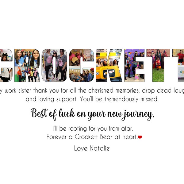 PRINTABLE Custom Name Collage, Personalized Photo Collage, Custom ...