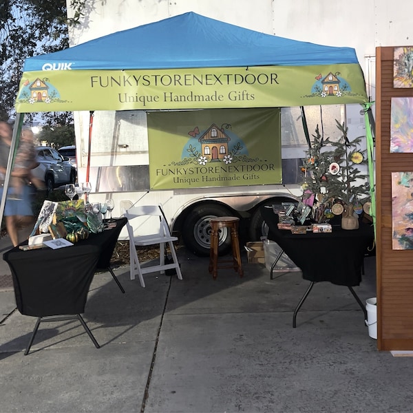 TWO Personalized Tent Banners | Tent Banner Bundle | Custom Tent Banner ...