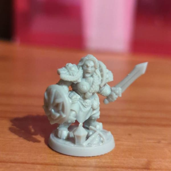Female Dwarf Warrior Miniature for Dungeons and Dragons Mini RPG ...