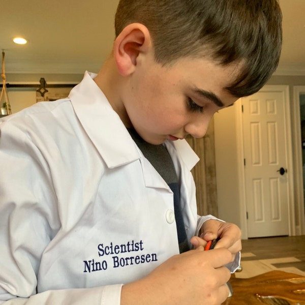 Monogrammed Kids' Doctor Coat, Child's Doctor Coat, Personalized Lab ...