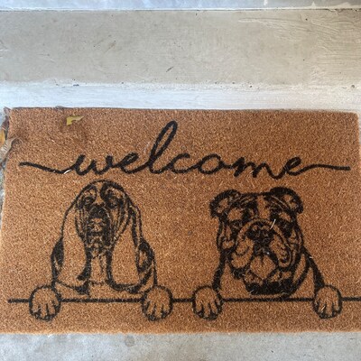 Personalized Dog and Cat Gift, Welcome Mat Cats and Dogs, Custom Dog ...