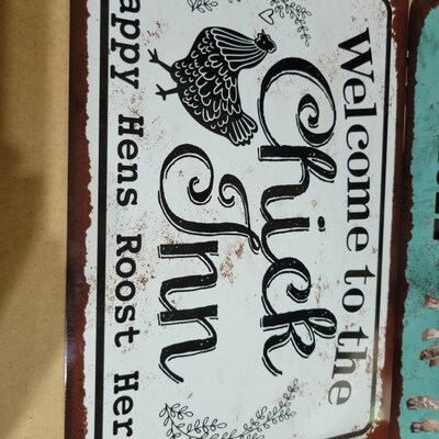 Cute Chicken Coop Décor Alumium Metal Sign, Chicken Coop Door Sign ...