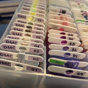 DMC Thread Labels Organize Your Bobbins With Large Font - Etsy