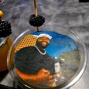 50 Personalized Edible Drink Toppers Quinceañera XV Design Custom Wafer ...
