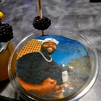 50 Personalized Edible Drink Toppers Quinceañera XV Design Custom Wafer ...