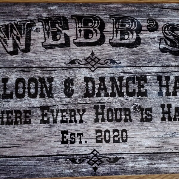Custom Western Style Metal Sign With YOUR TEXT - Etsy