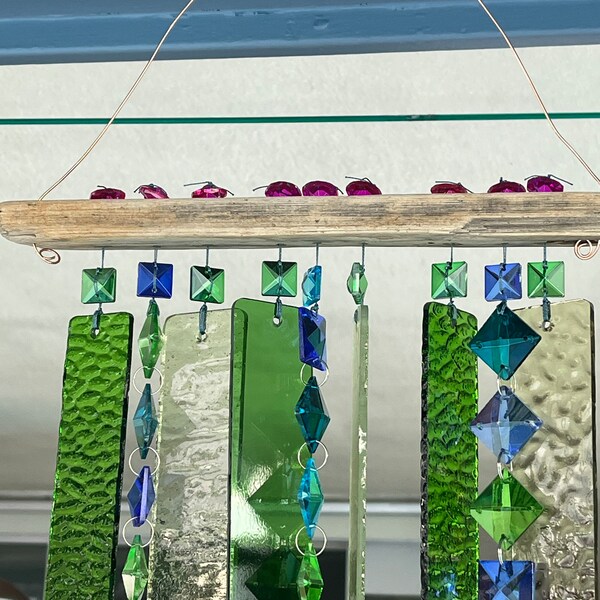 Wind Chime/suncatcher/mobile of Sunlight Yellows/ Pinkish Purples With ...