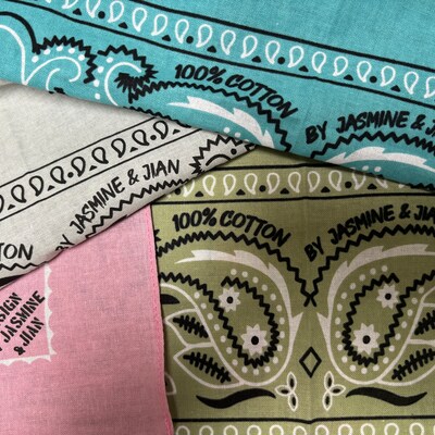 Fall Colors Floral 100% Cotton Bandanas Botanical Head Wraps Scarf ...