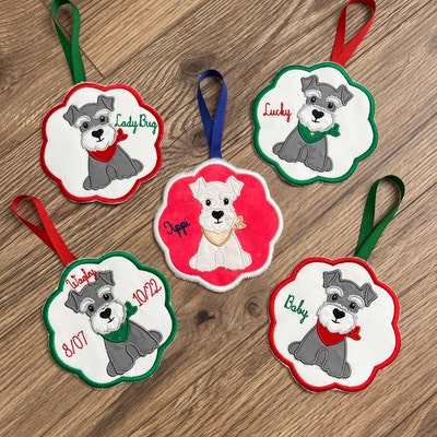 Bandana Schnauzer Dog Applique Design Instant Download - Etsy
