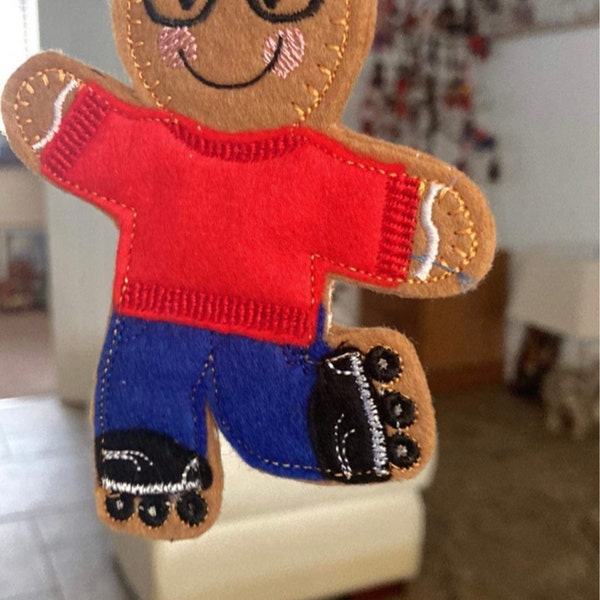 Gingerbread Man Holding a Digestive Biscuit - Etsy