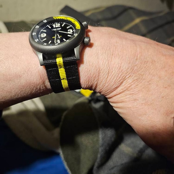 NATO® Strap Black Grey Bond Military Nylon Watch Band Ballistic Custom ...