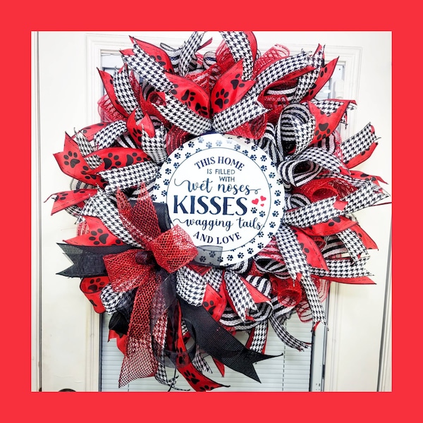 Wagging Tails Wreath Sign - Etsy