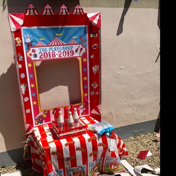 Circus Photobooth Frame Photo Booth Party Prop Personalized Carnivale ...
