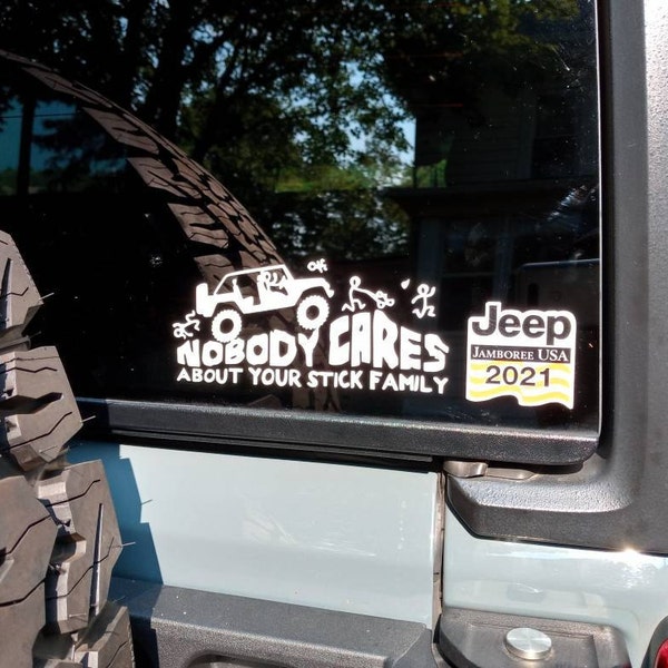 Monster Jeep Stick Family, Car Decal, Car Sticker, Laptop Decal, Auto ...