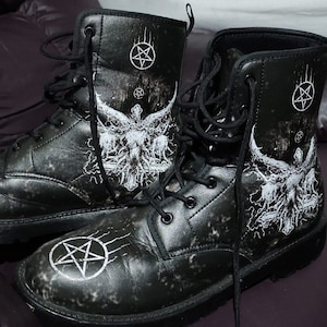 Skull Gothic Satanic Fly Slippers-satanic Skull Slippers-skull - Etsy