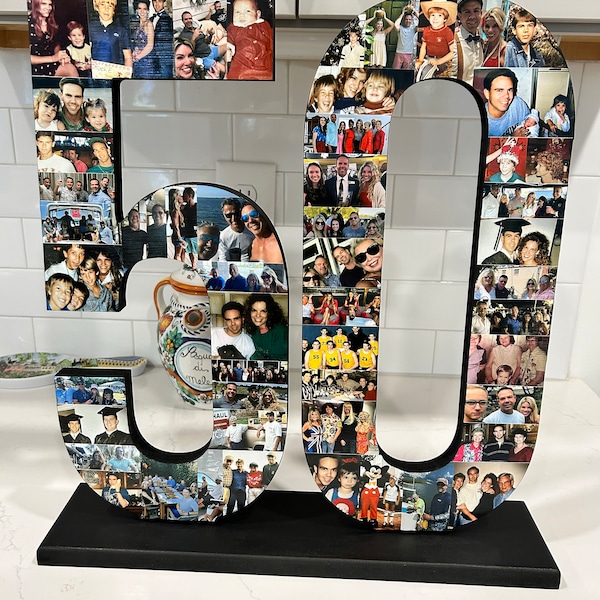 Wooden Number Picture Collage (2 Numbers/new STYLE) - Etsy