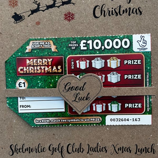 10X Personalised Scratch Card/lottery Ticket Holders Wedding Favour ...