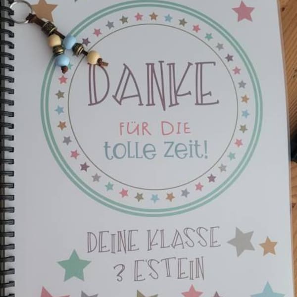 Freundebuch für Lehrer/innen zum Abschied, personalisiertes Deckblatt ...