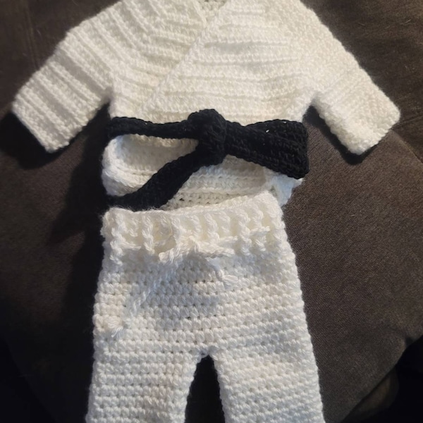 Crochet PATTERN - Karate Uniform Outfit; Ghi Martial Arts Uniform ...