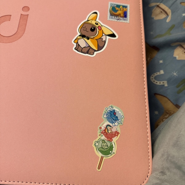 Cute Cat Poke With Yarn Holographic Stickers Cute Stickers Poke ...