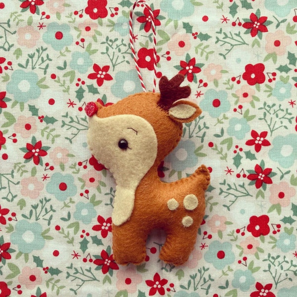 Felt Deer Pattern Felt Sewing Deer PDF Tutorial DIY Deer Plushies ...